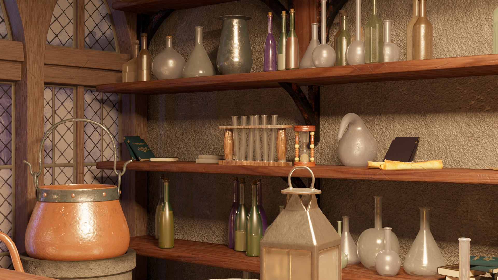 Medieval Alchemist Laboratory 3D - TurboSquid 2296394