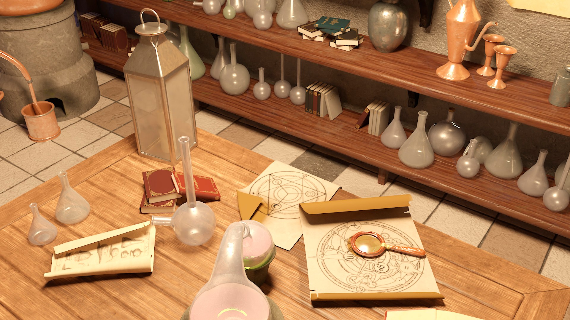 Medieval Alchemist Laboratory 3D - TurboSquid 2296394