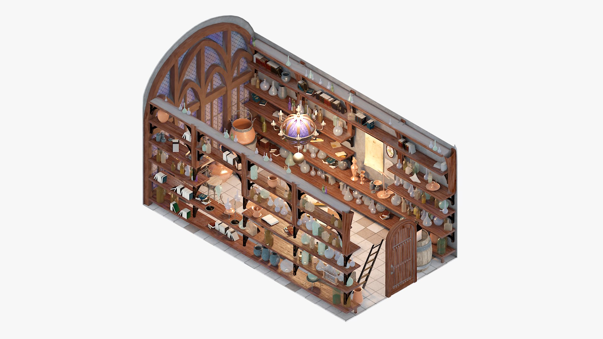 Medieval Alchemist Laboratory 3D - TurboSquid 2296394