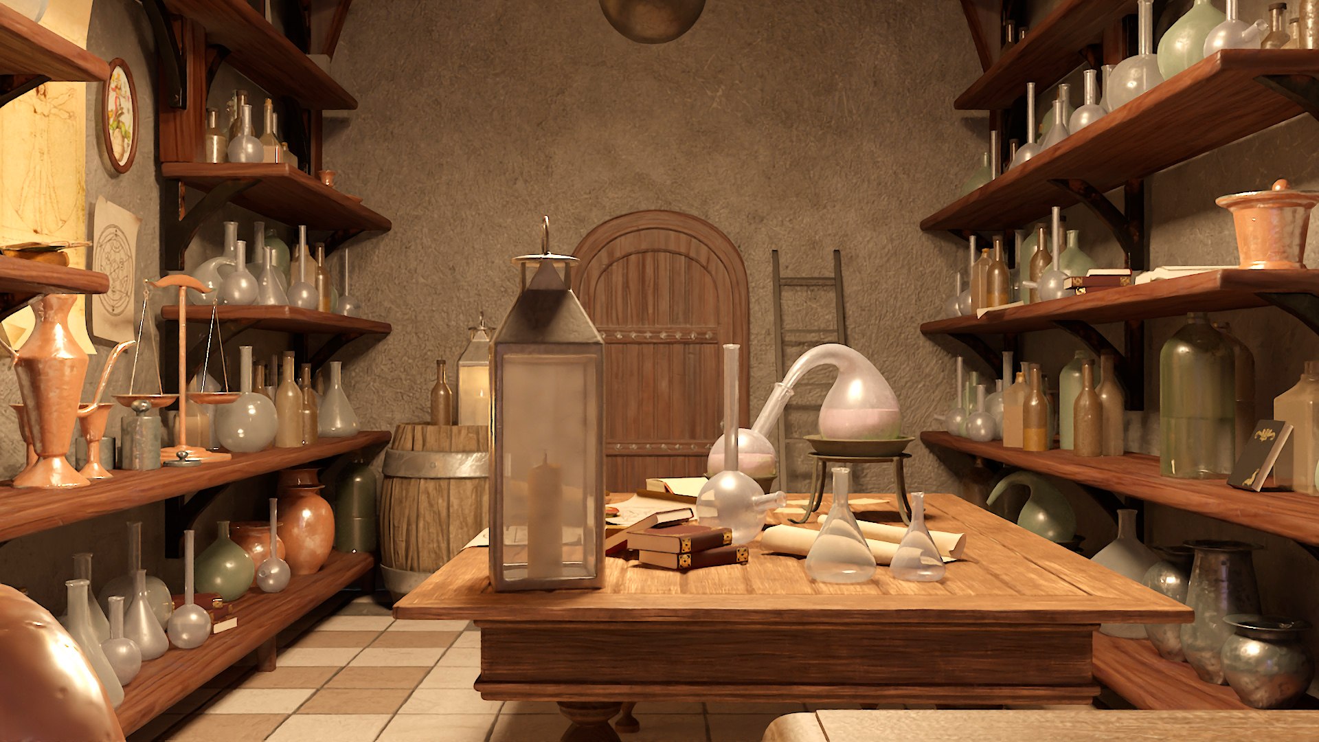 Medieval Alchemist Laboratory 3D - TurboSquid 2296394