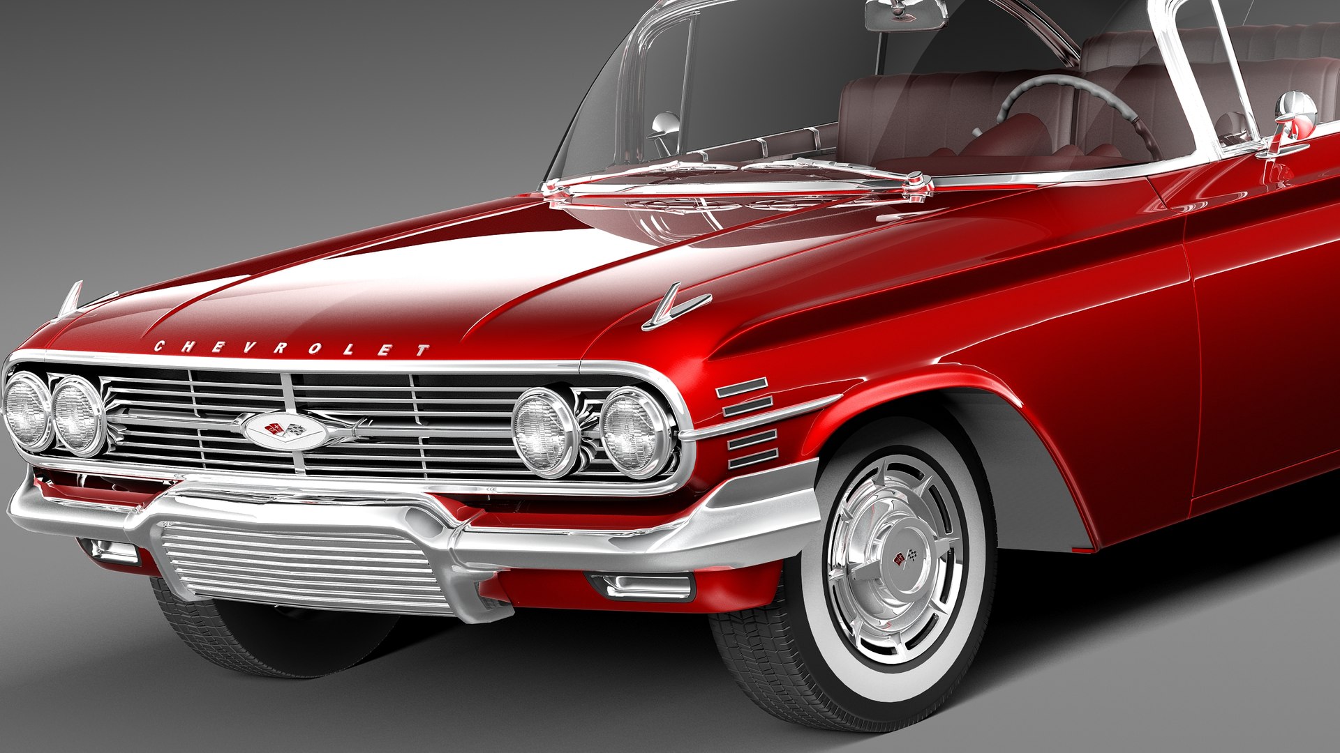 3d 3ds Chevrolet Impala 1960 Coupe