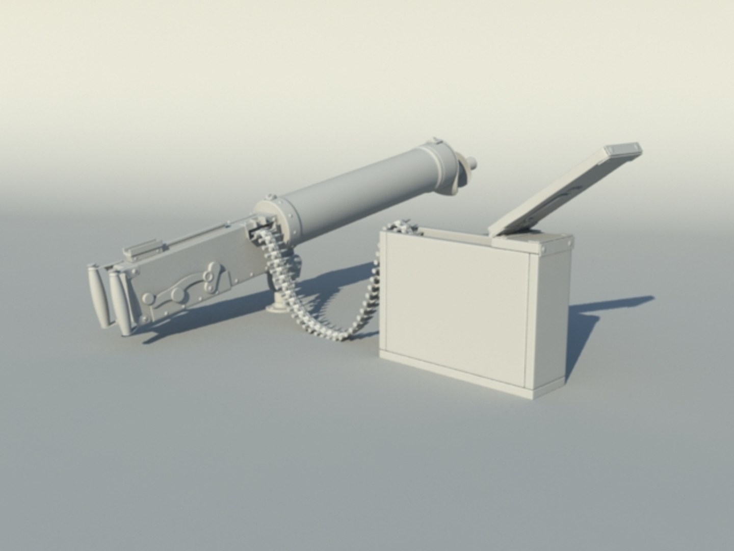 3d Model Ww1 Maxim Gun