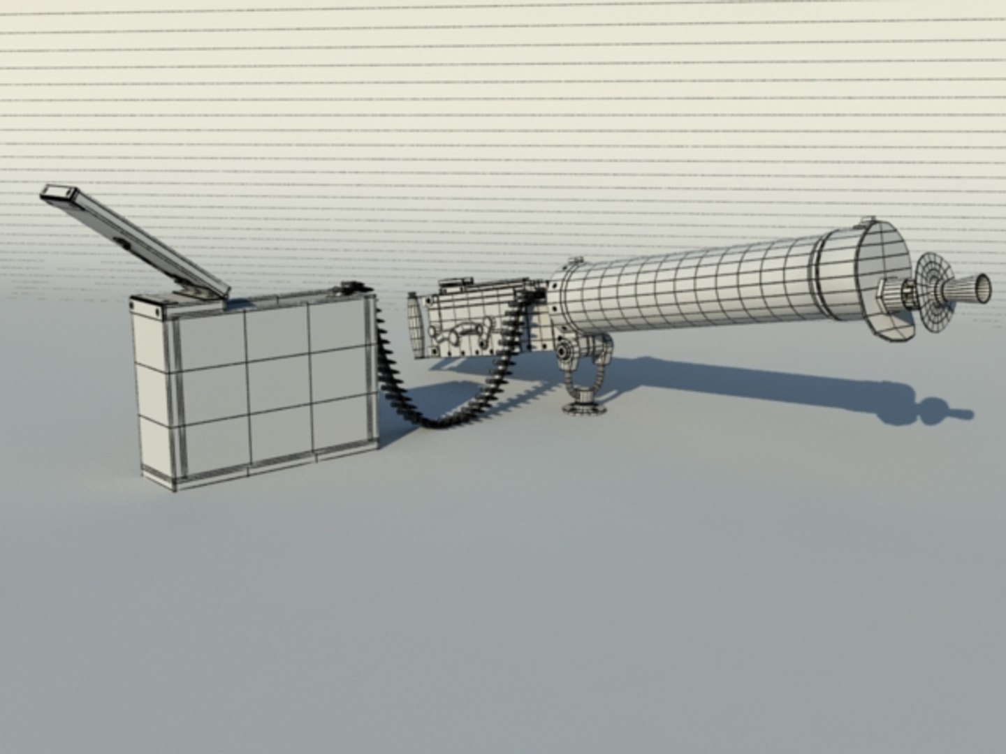 3d Model Ww1 Maxim Gun