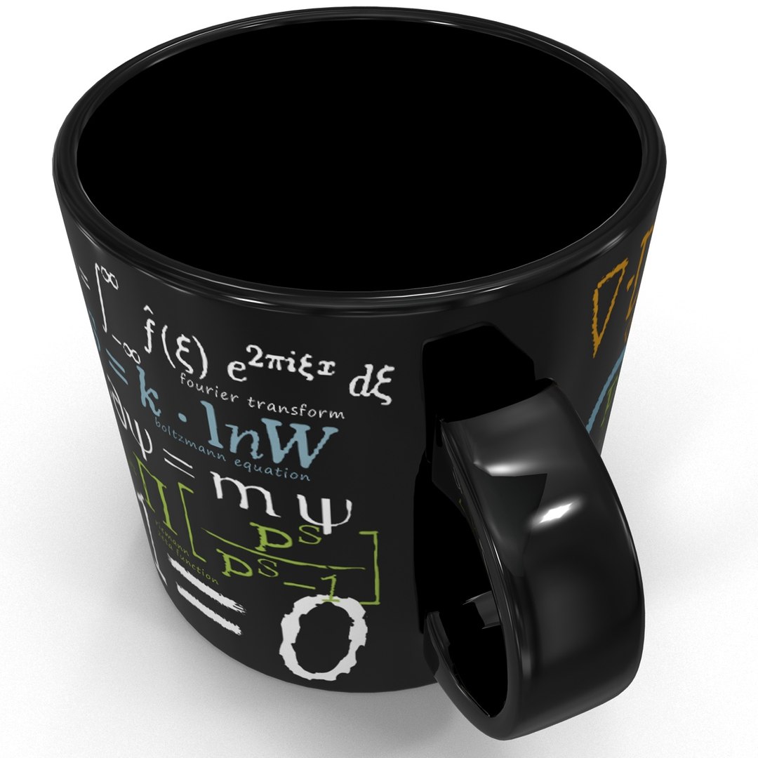 3d Model Of Mathematical Formulas Mug