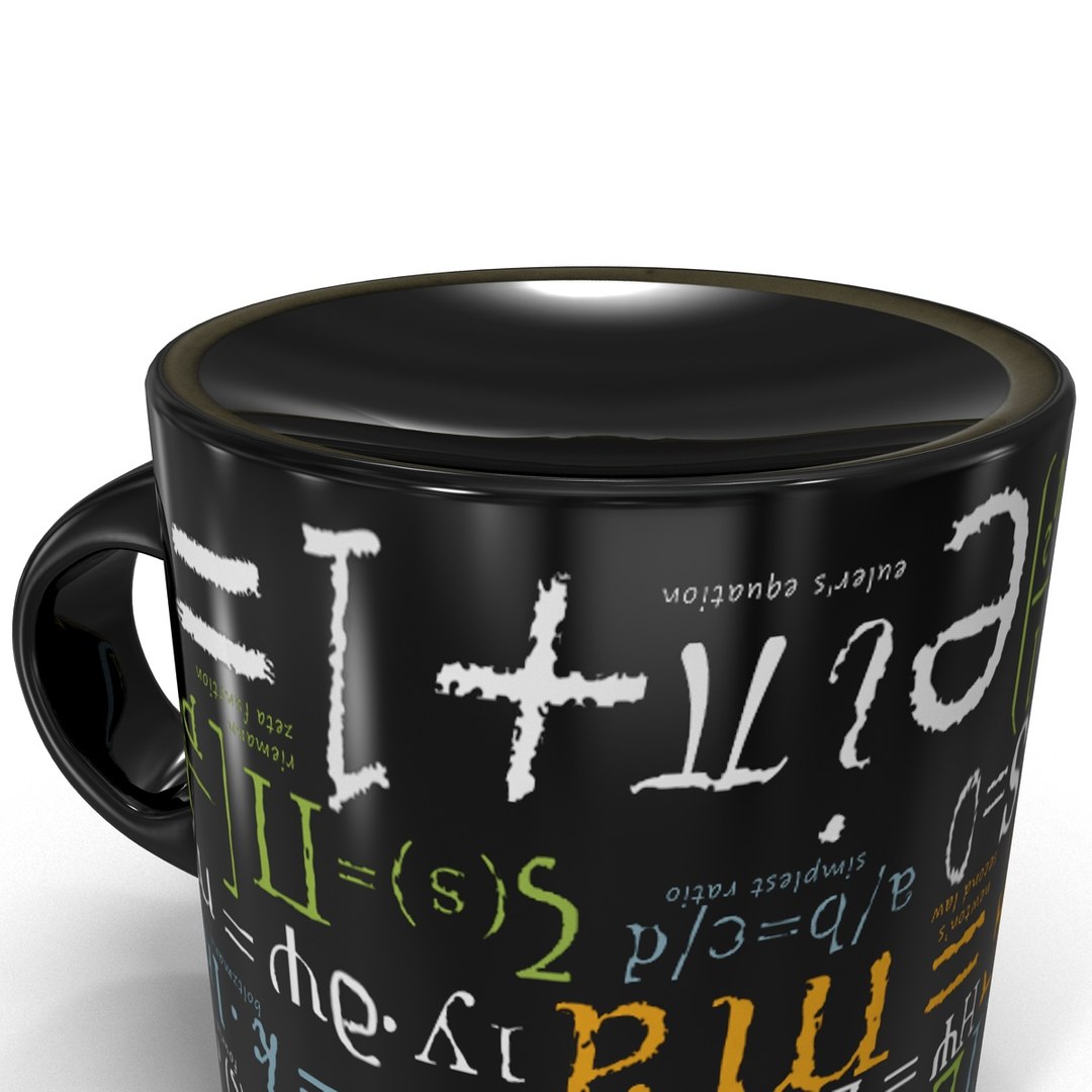 3d Model Of Mathematical Formulas Mug