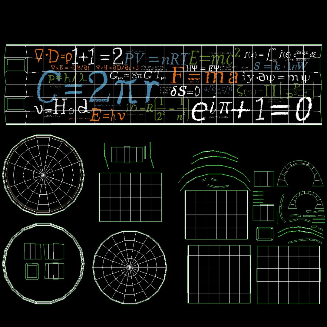 3d Model Of Mathematical Formulas Mug
