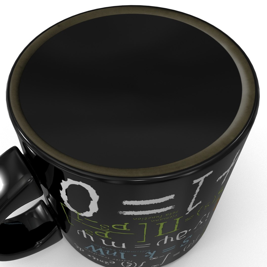 3d Model Of Mathematical Formulas Mug