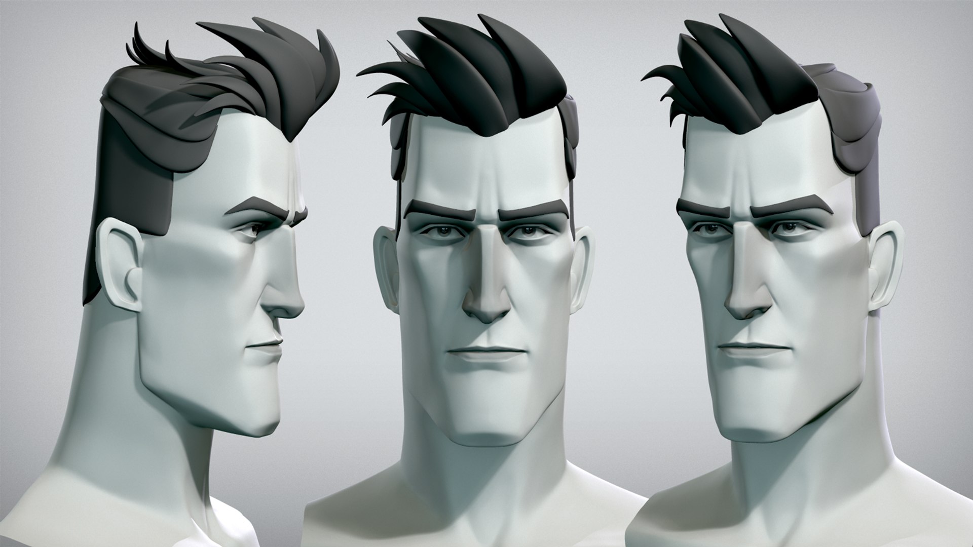 Cartoon Male Character Bruce Base Mesh 3D Model - TurboSquid 2044363
