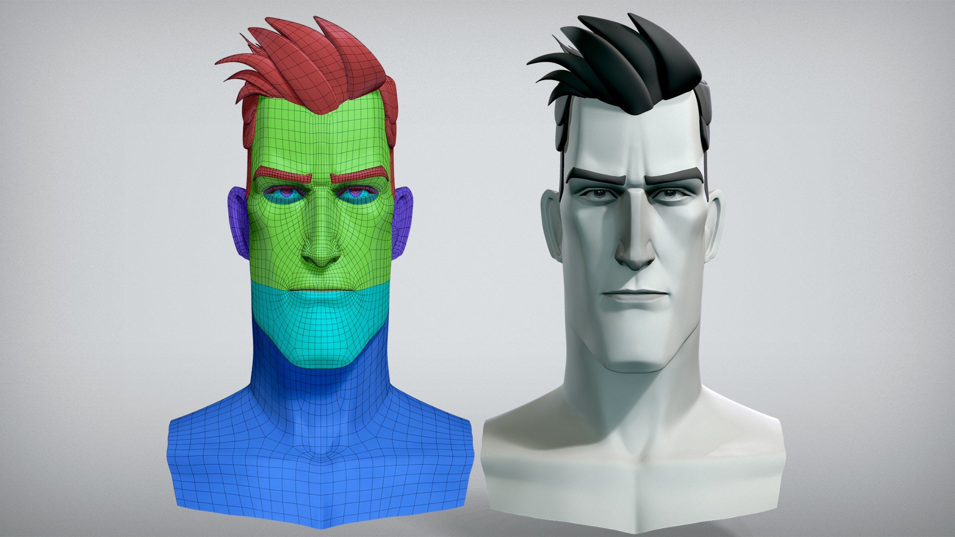 Cartoon Male Character Bruce Base Mesh 3D Model - TurboSquid 2044363