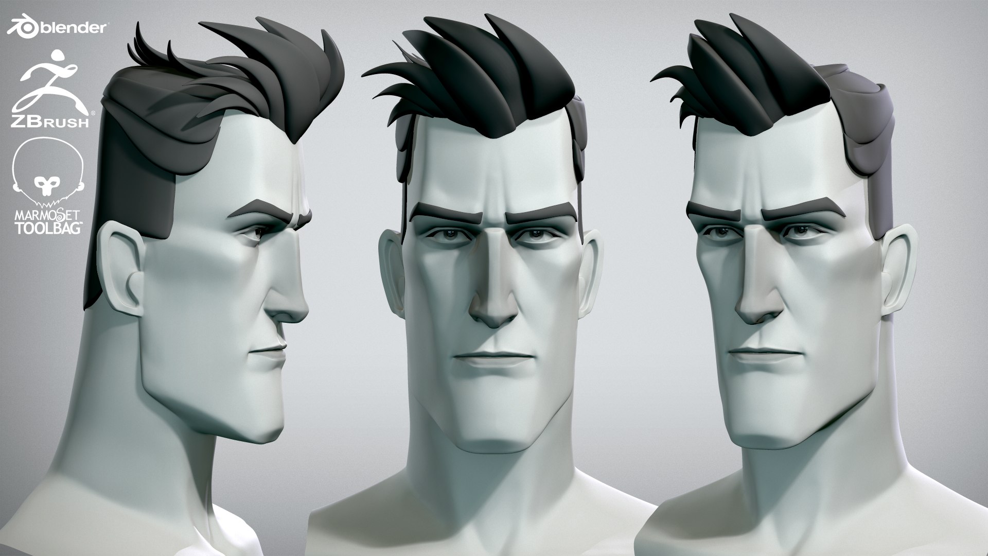 Cartoon male character Bruce base mesh 3D model - TurboSquid 2044363