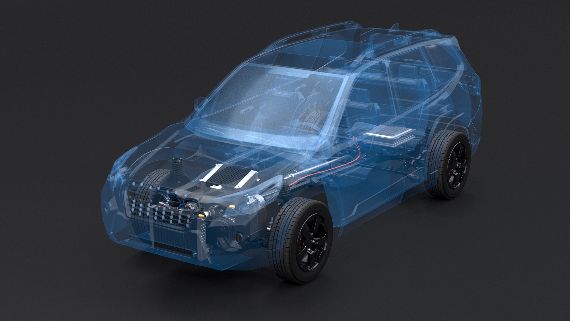 3D MHEV Mild-Hybrid AWD X-RAY - TurboSquid 2014353