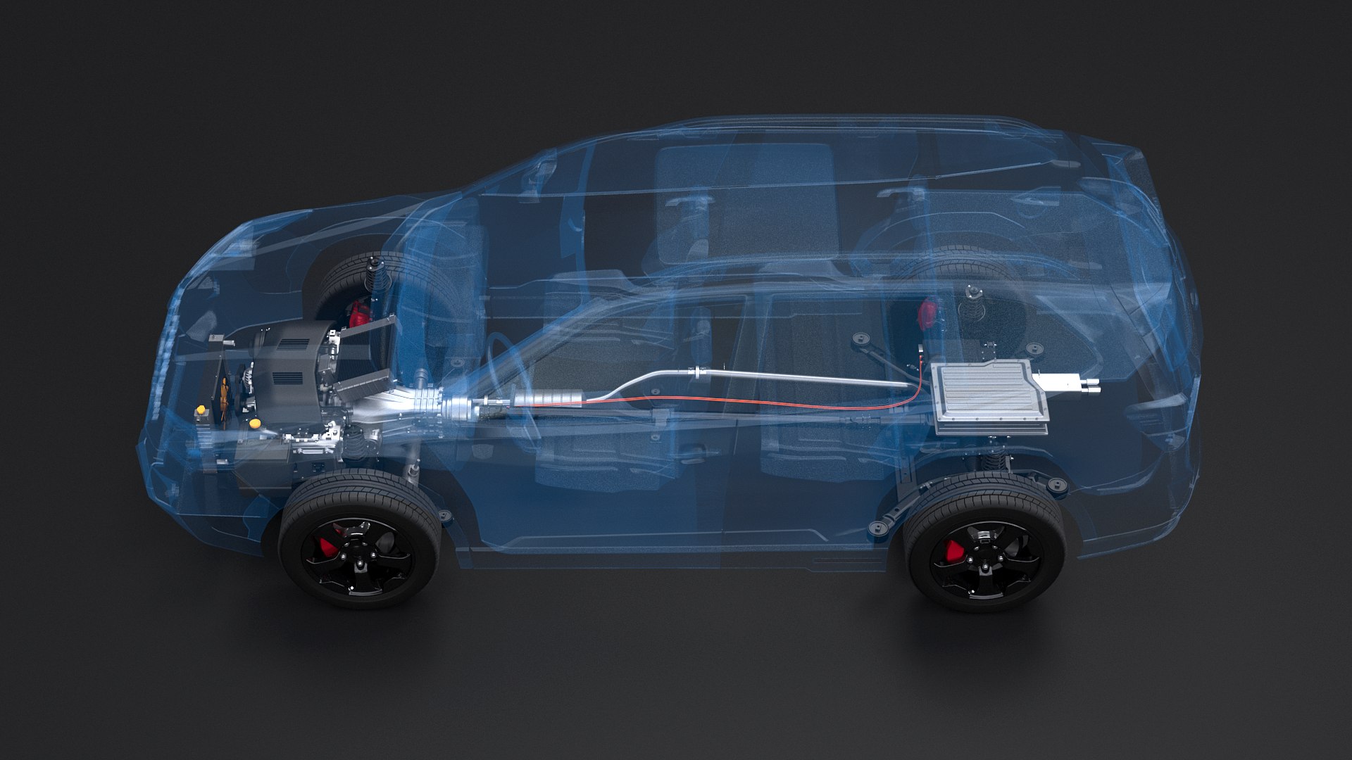 3D MHEV Mild-Hybrid AWD X-RAY - TurboSquid 2014353