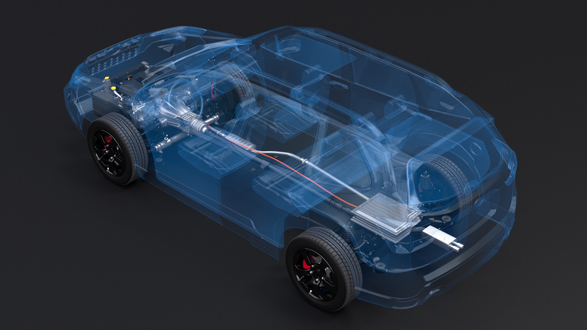 3D MHEV Mild-Hybrid AWD X-RAY - TurboSquid 2014353