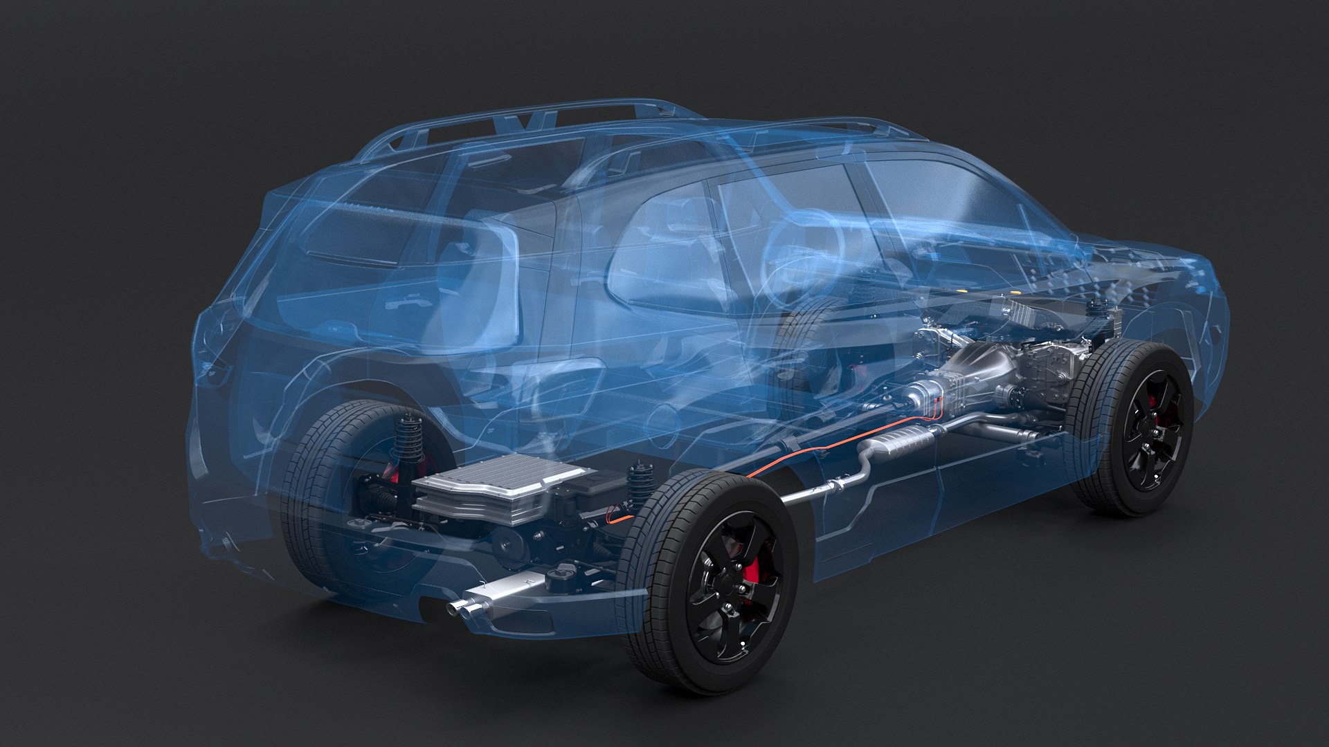 3D MHEV Mild-Hybrid AWD X-RAY - TurboSquid 2014353