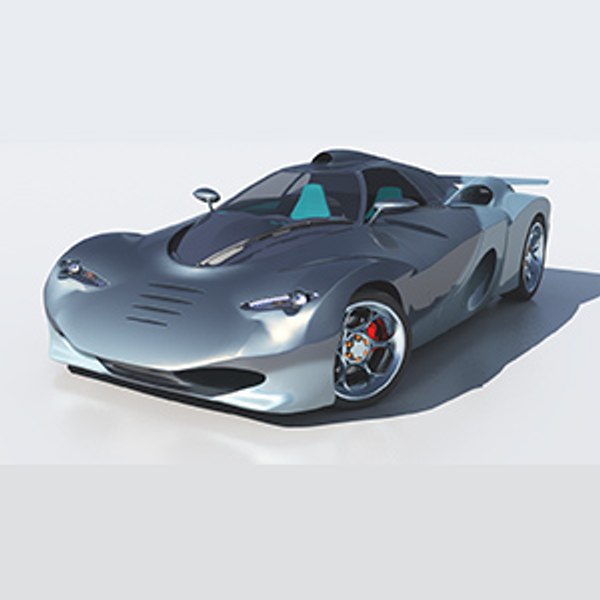 3d model concept super sport car