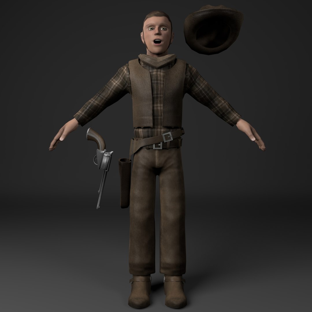 3D Cowboy Character - TurboSquid 1220714
