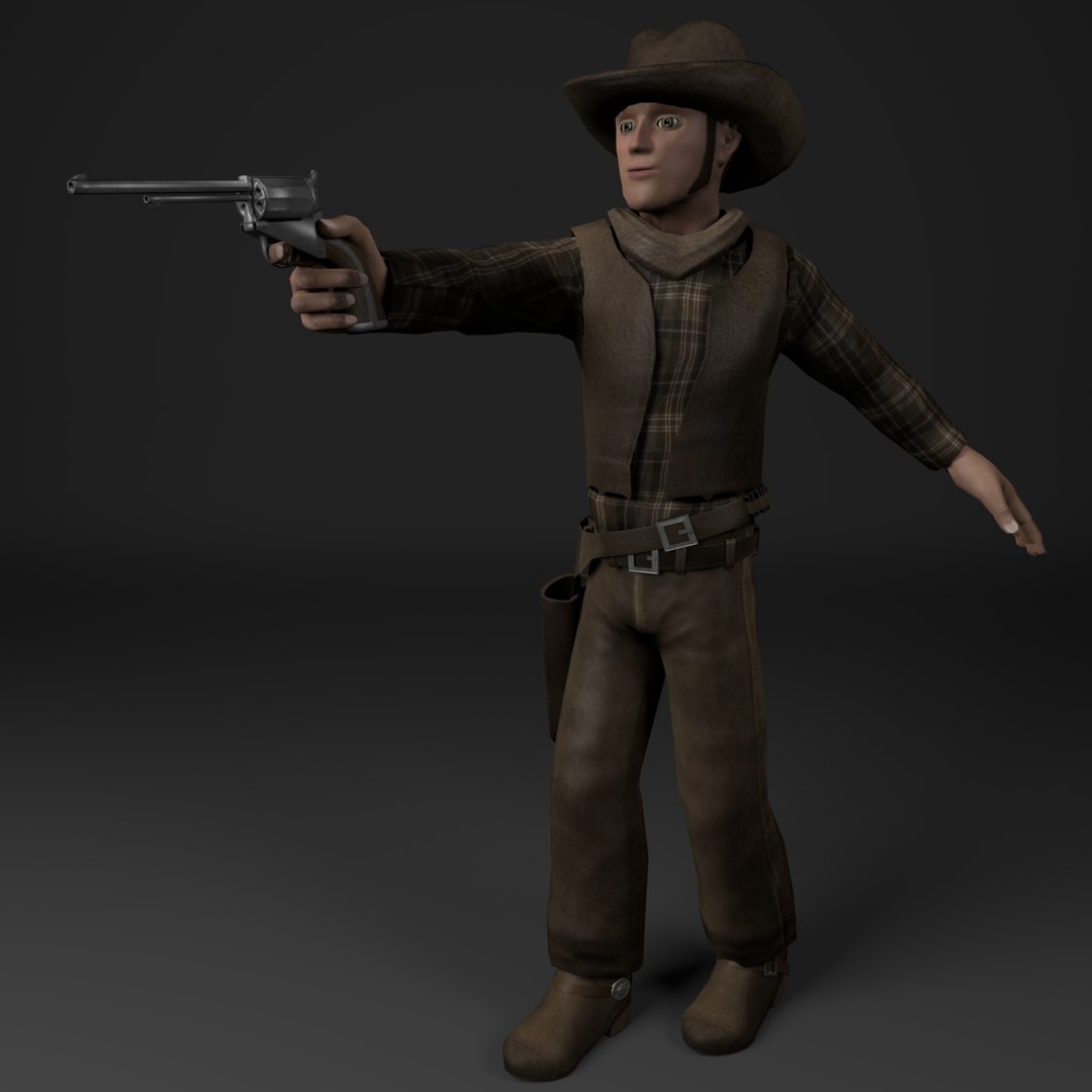 3D Cowboy Character - TurboSquid 1220714
