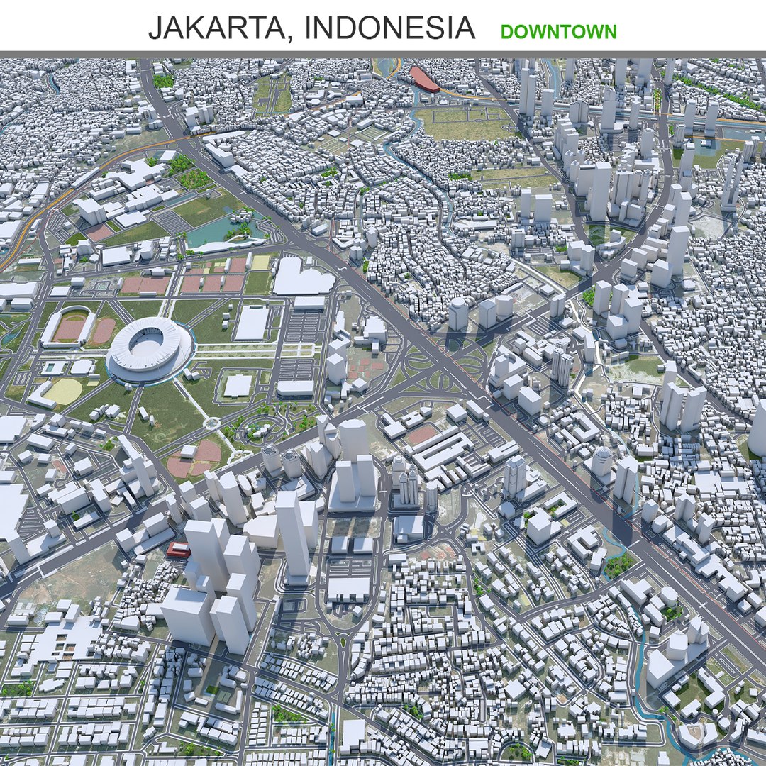 3D Model Jakarta Downtown Indonesia - TurboSquid 1989023