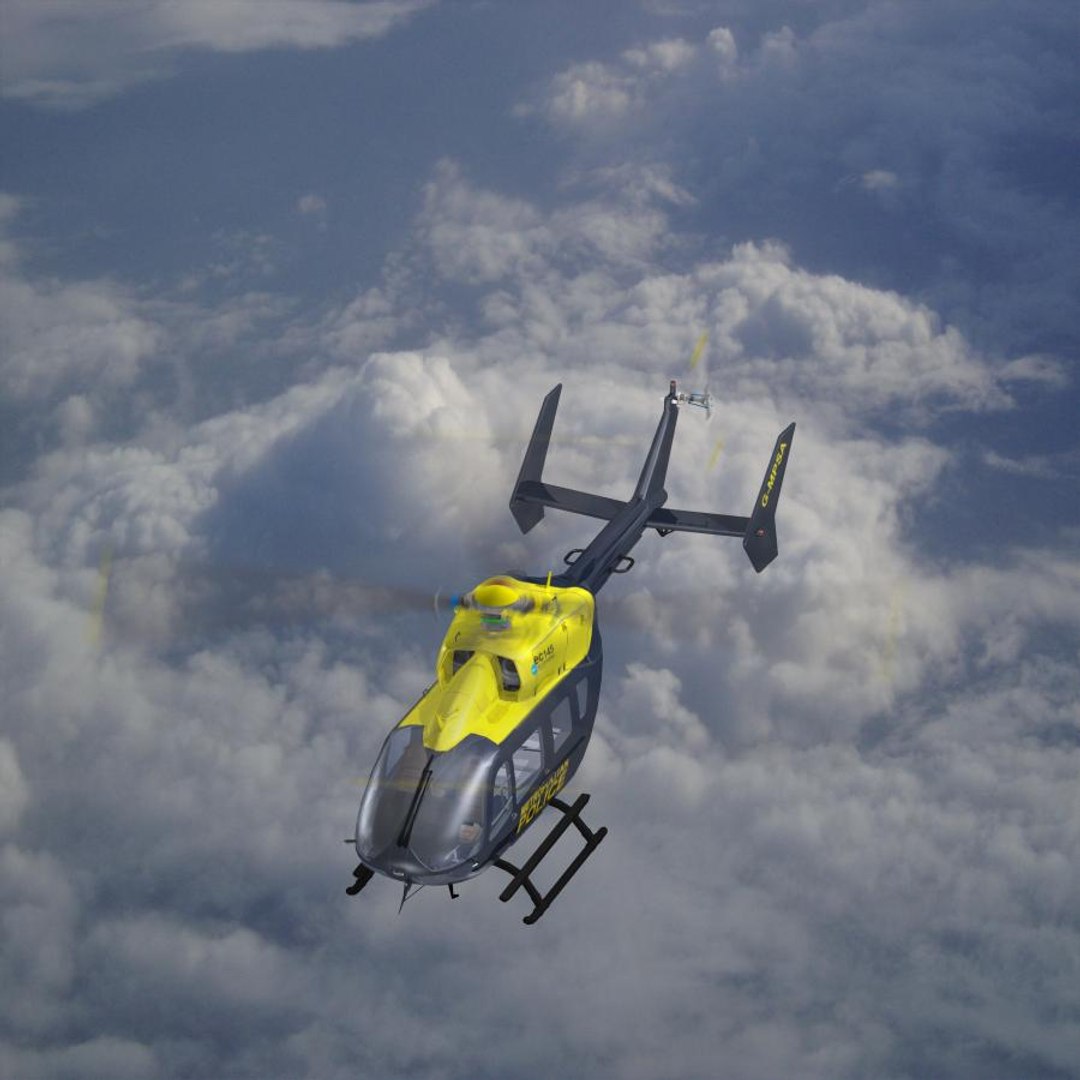 Eurocopter Ec-145 Uk Police 3d Model