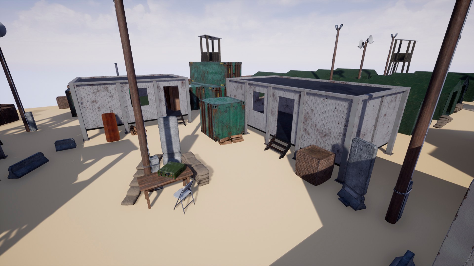 Modular Military Base With Props 3D Model - TurboSquid 1781409