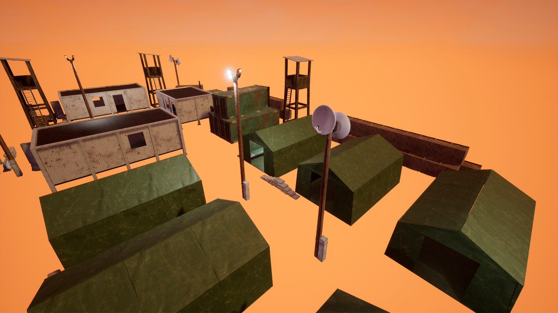 Modular Military Base With Props 3D Model - TurboSquid 1781409