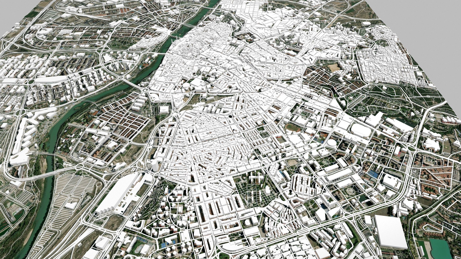 3D Model Cityscape Zaragoza Spain - TurboSquid 2018433