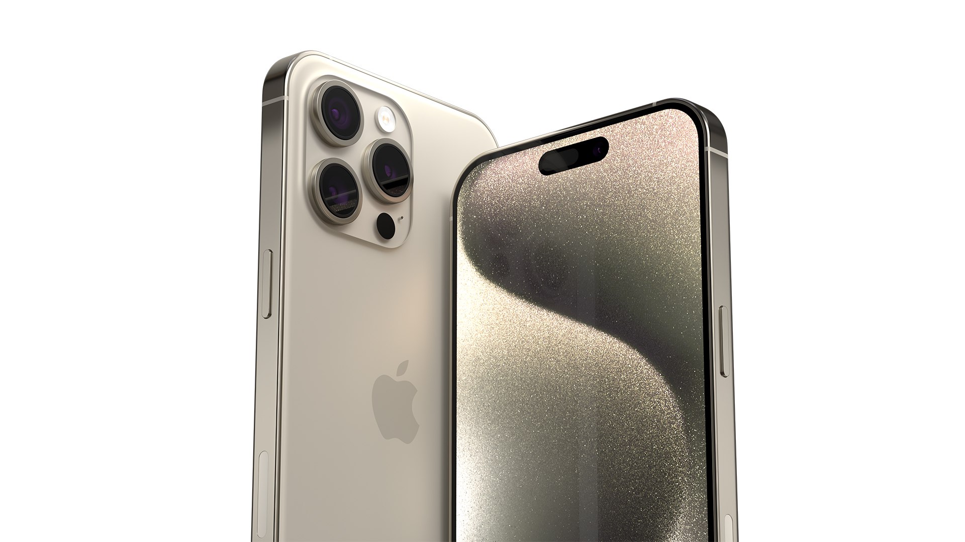 3D Apple IPhone 15 Pro Max Natural Titanium - TurboSquid 2125869