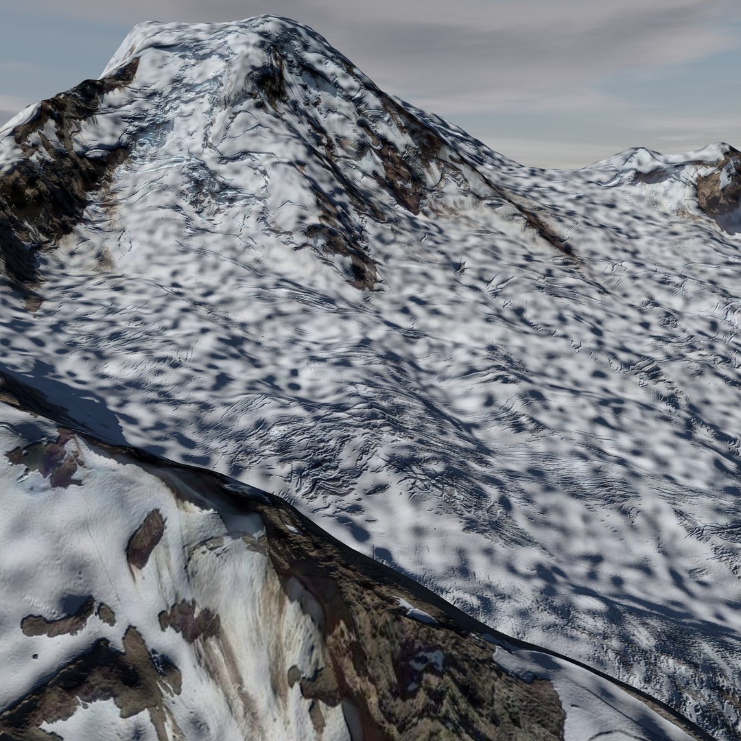 Relief Map Of Mount Baker Volcano Washington 3D Model - TurboSquid 2161754