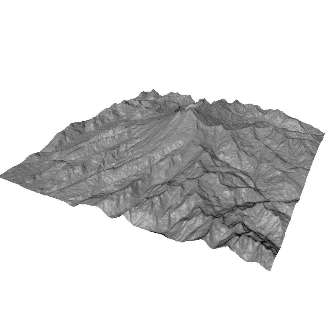 Relief Map Of Mount Baker Volcano Washington 3D Model - TurboSquid 2161754