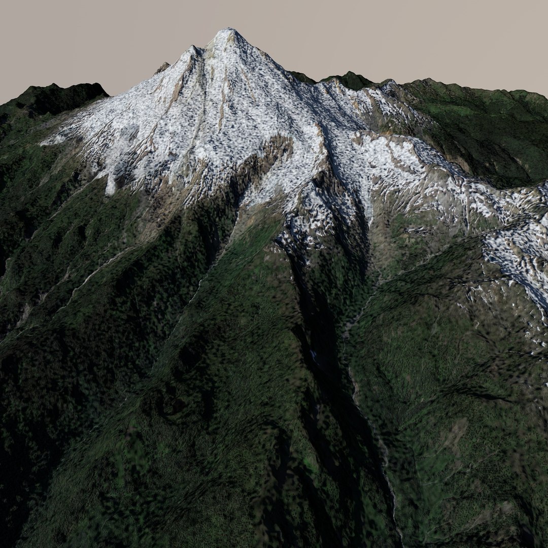 Relief Map Of Mount Baker Volcano Washington 3D Model - TurboSquid 2161754