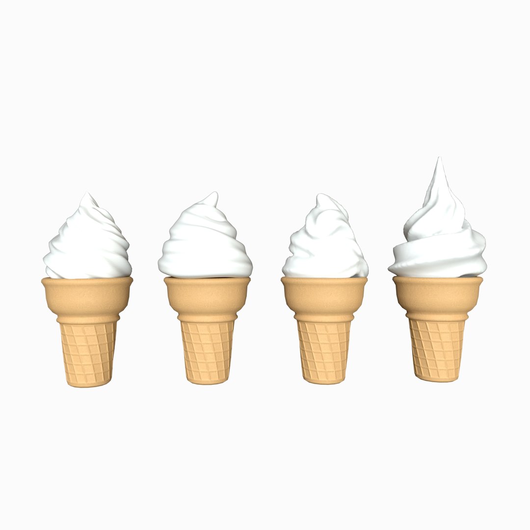 Ice Cream in Cone - Collection - 3D Asset model - TurboSquid 1900031