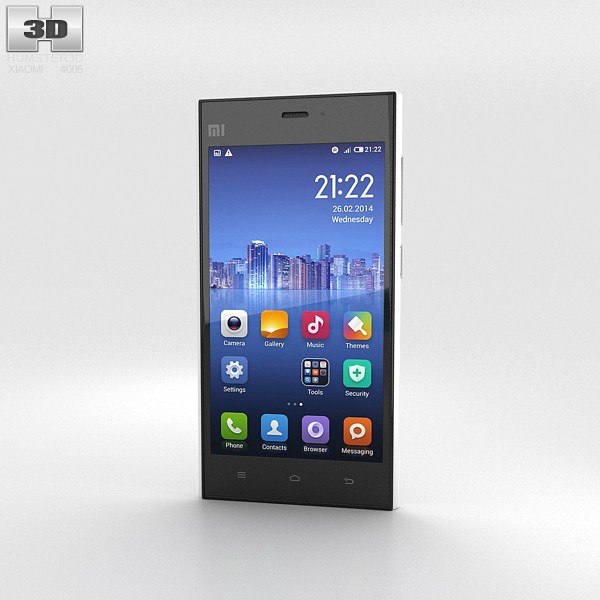 3d model xiaomi mi-3 mi