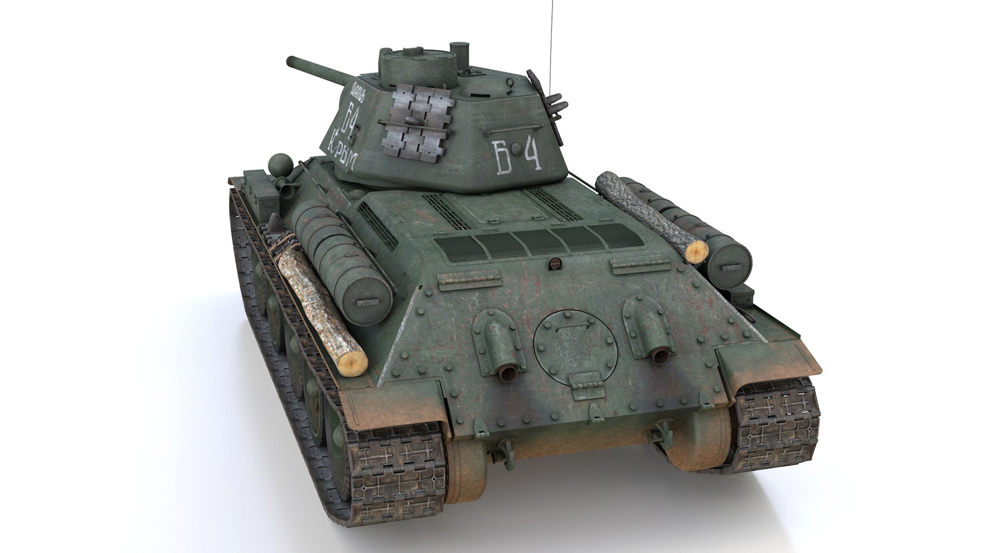 T-34-76 - Model 1943 - Soviet Medium Tank - B4 3D Model - TurboSquid ...