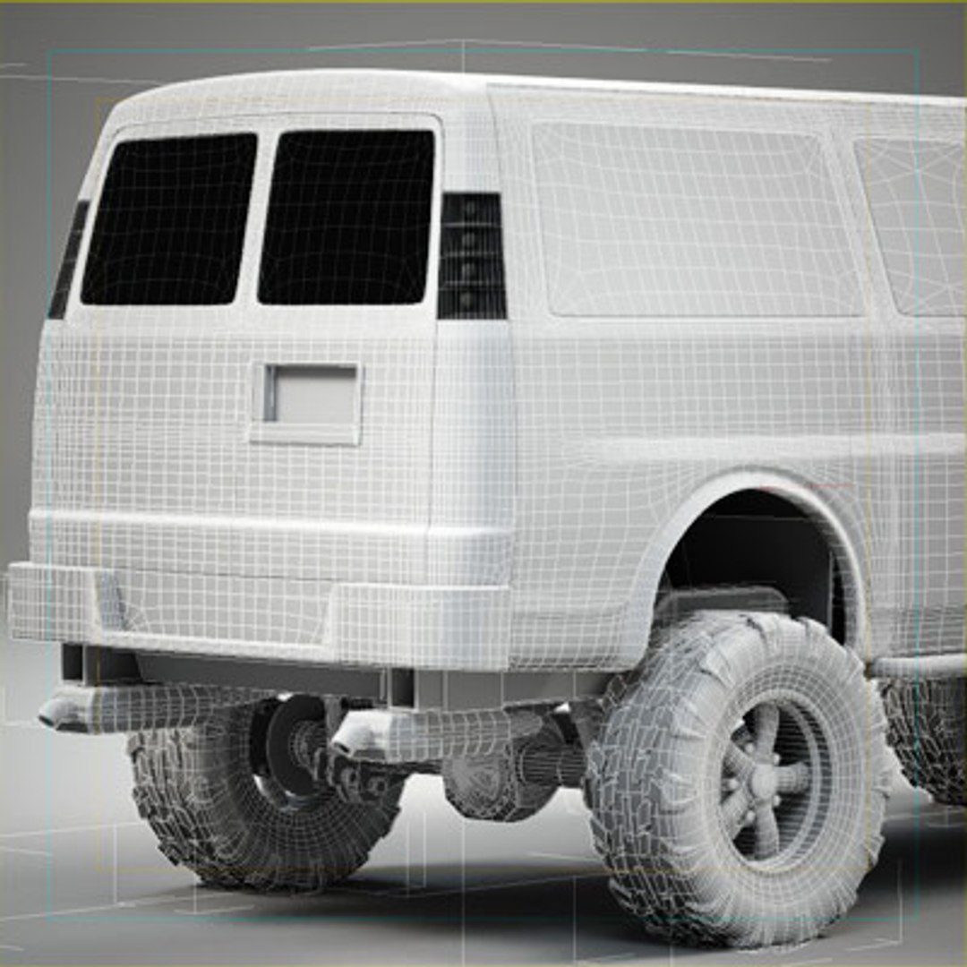 3ds Max Van 4x4 Lift