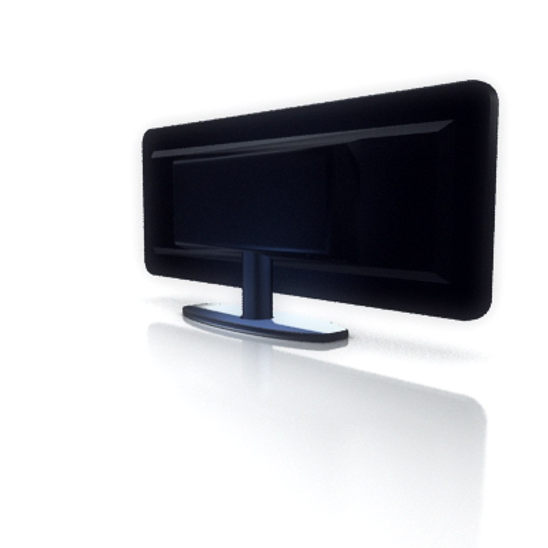 3ds max wide screen plasma television