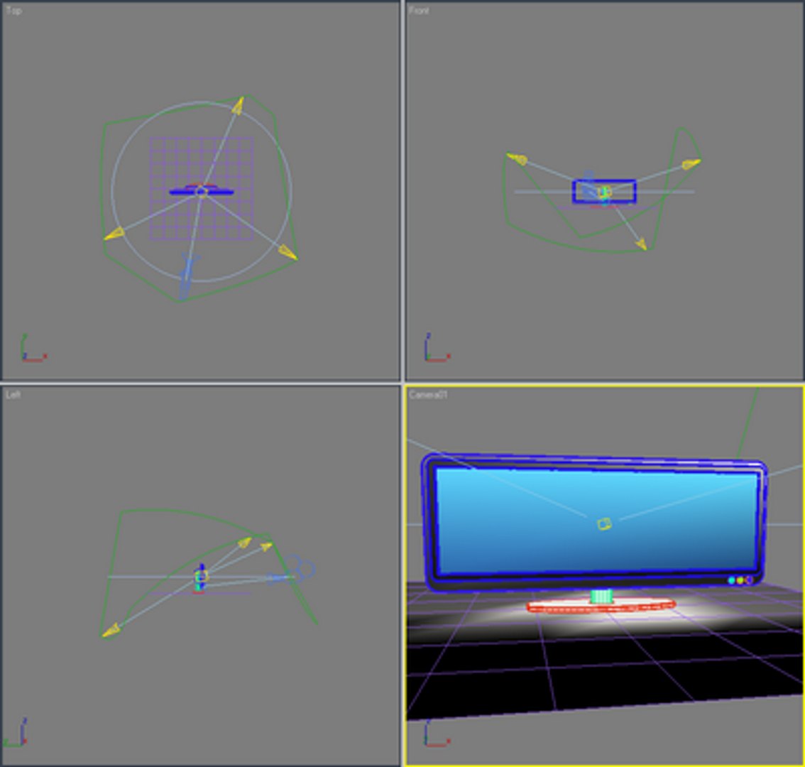3ds max wide screen plasma television
