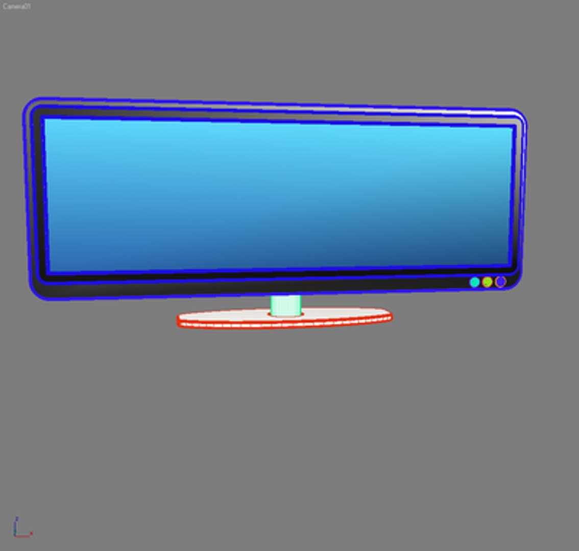 3ds max wide screen plasma television