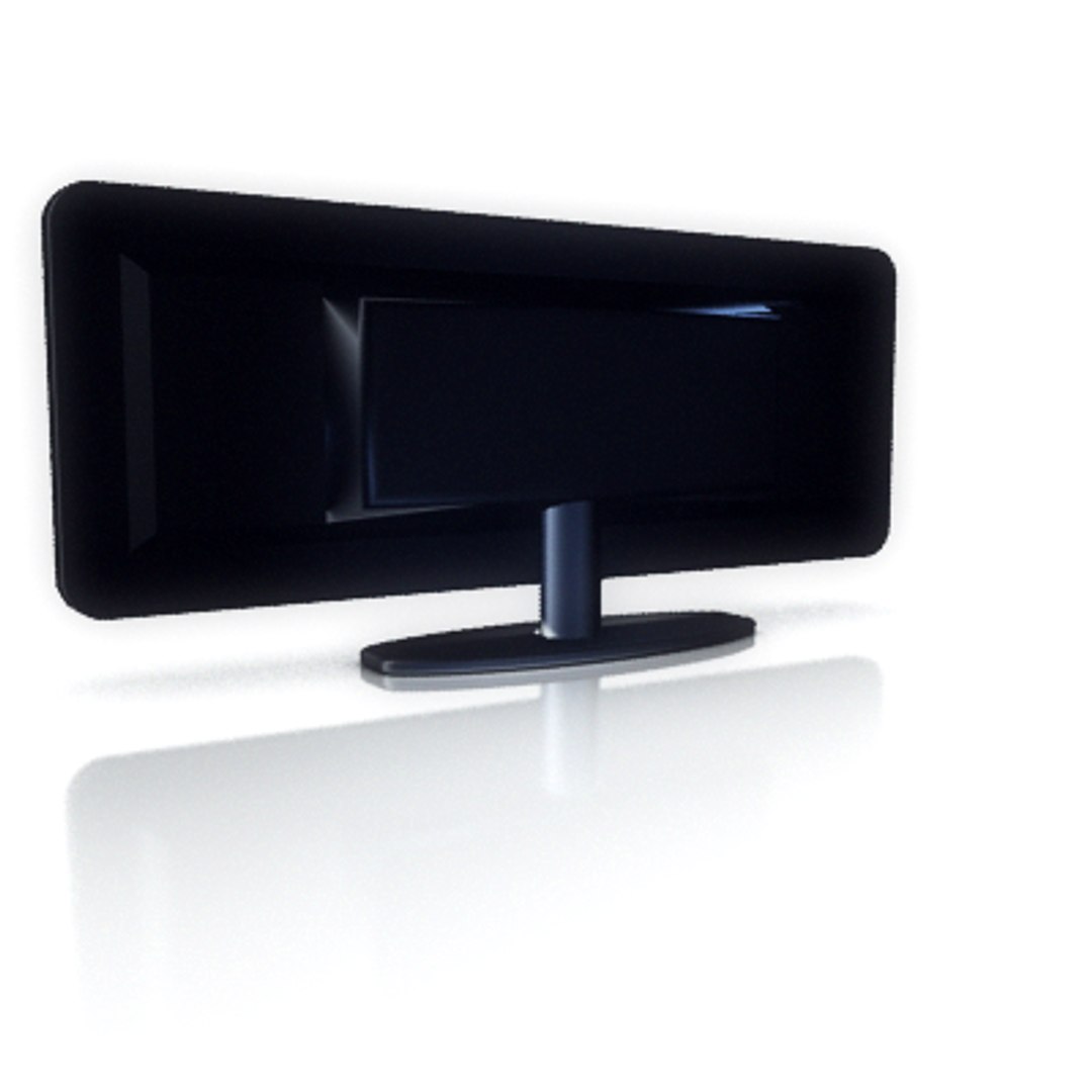 3ds max wide screen plasma television