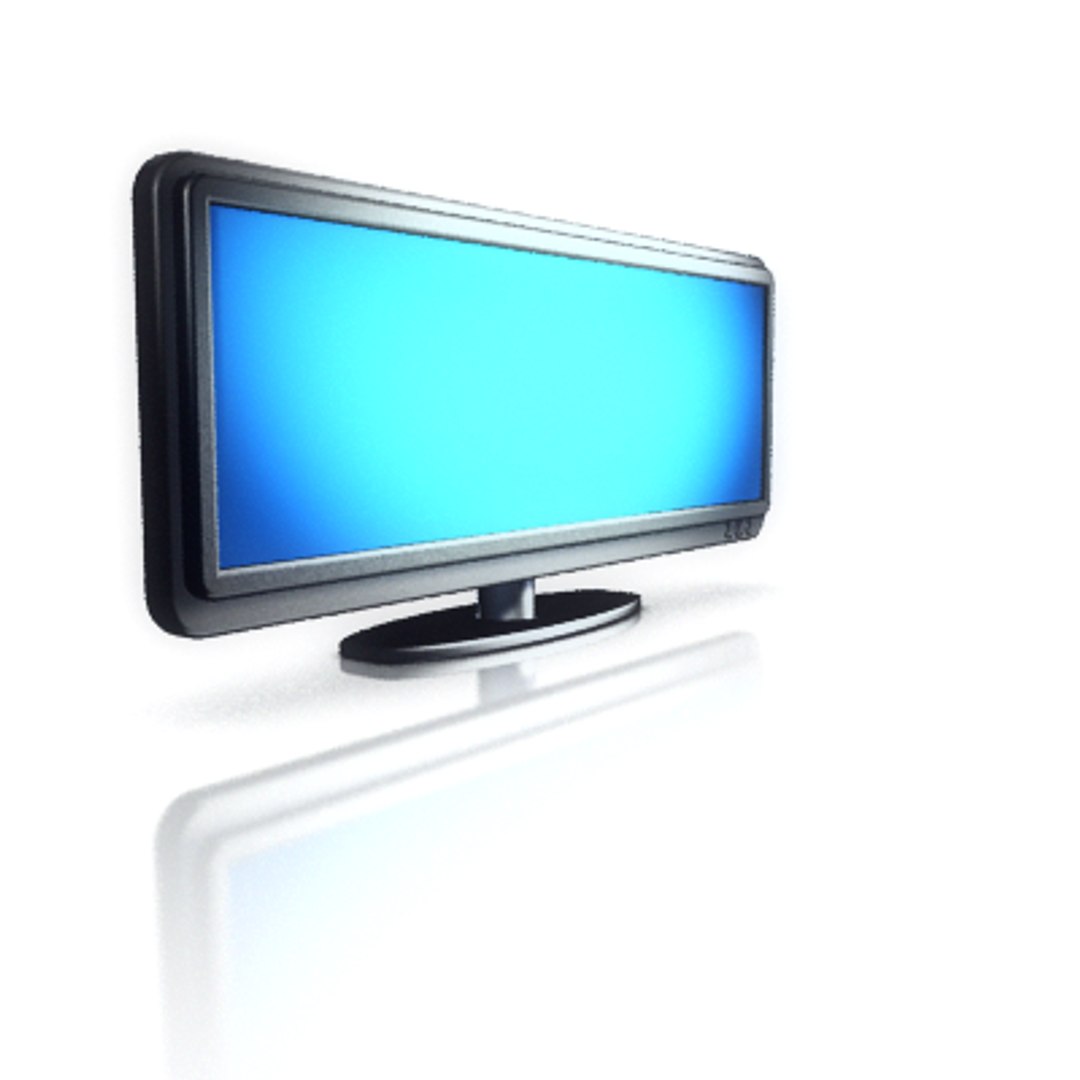 3ds max wide screen plasma television