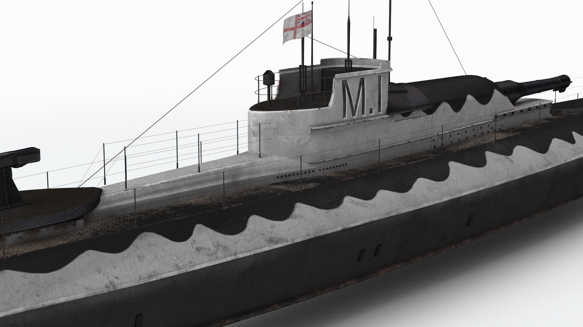 HMS M1 M-Class V2 Submarine Dynamic Simulation 3D Model - TurboSquid ...
