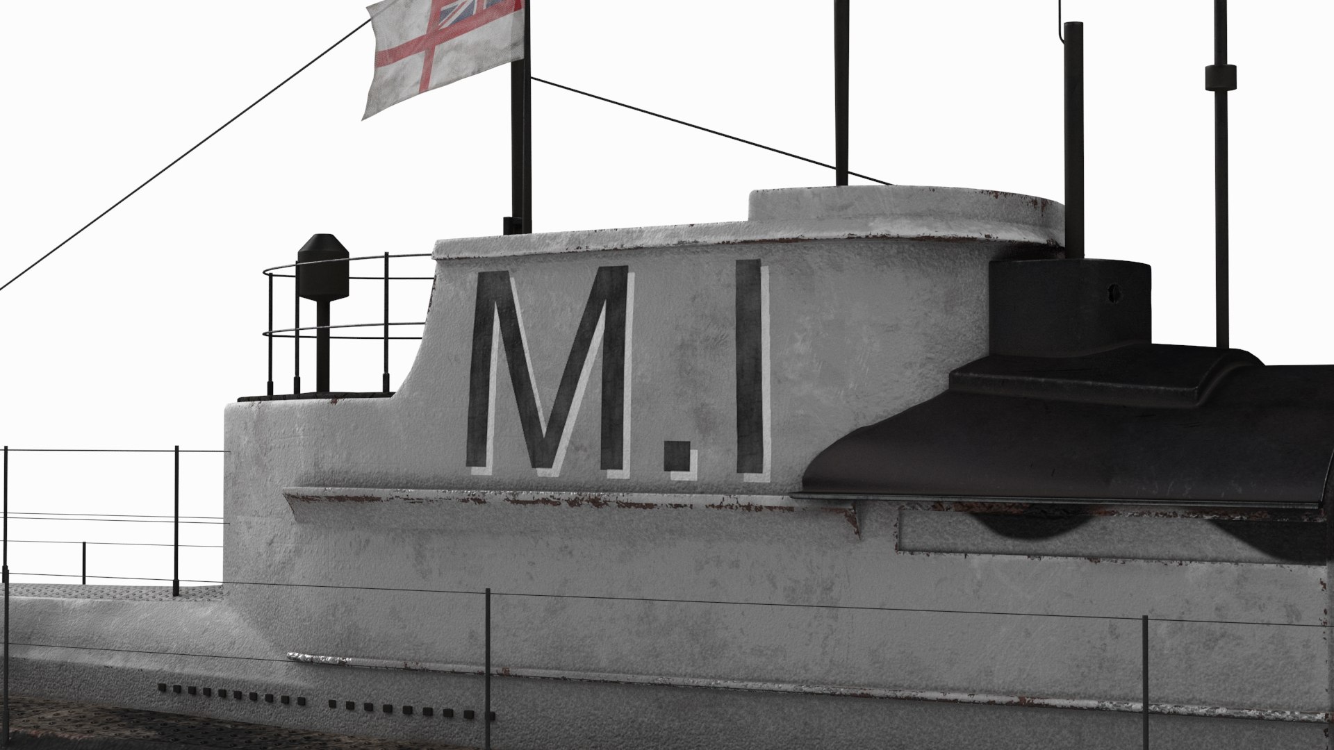 HMS M1 M-Class V2 Submarine Dynamic Simulation 3D Model - TurboSquid ...