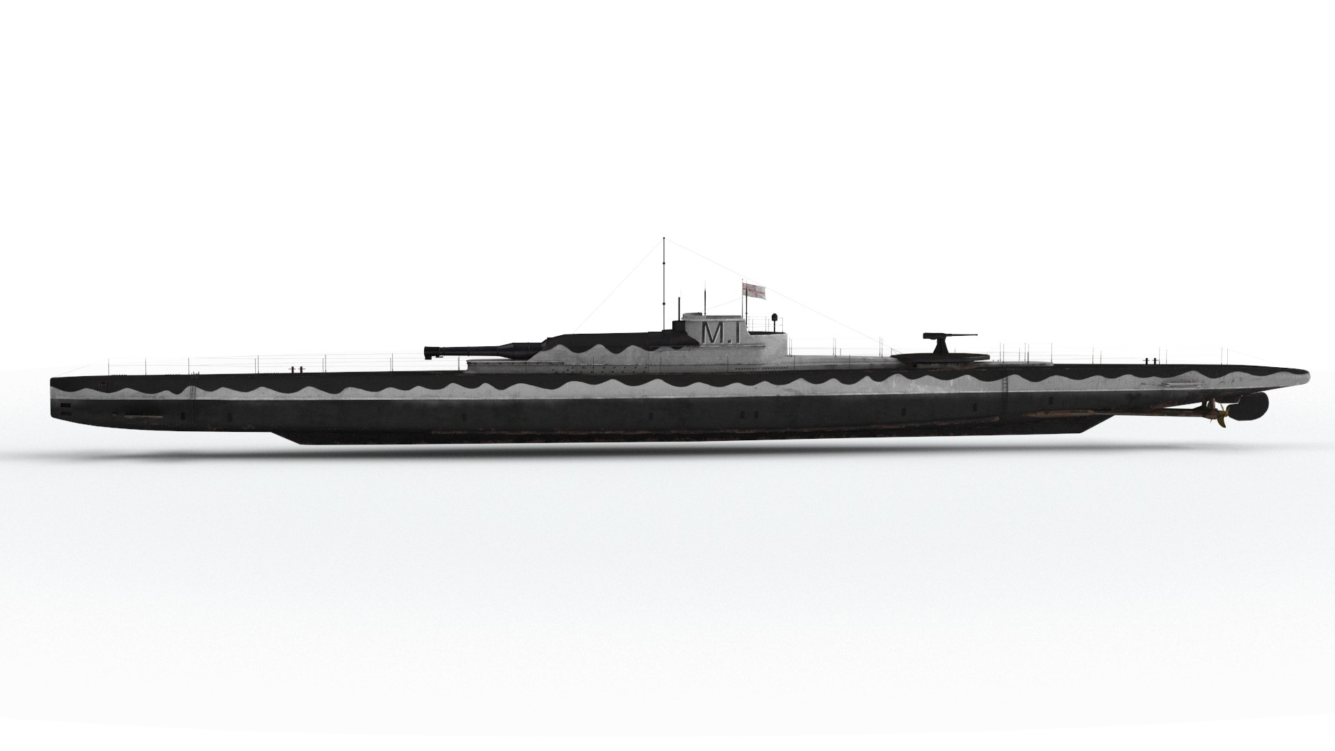 HMS M1 M-Class V2 Submarine Dynamic Simulation 3D Model - TurboSquid ...