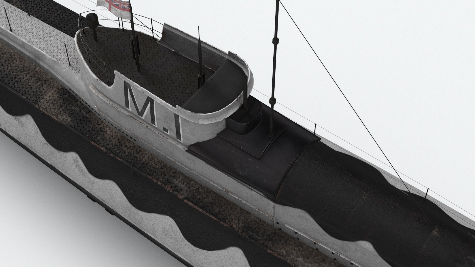 HMS M1 M-Class V2 Submarine Dynamic Simulation 3D model - TurboSquid ...