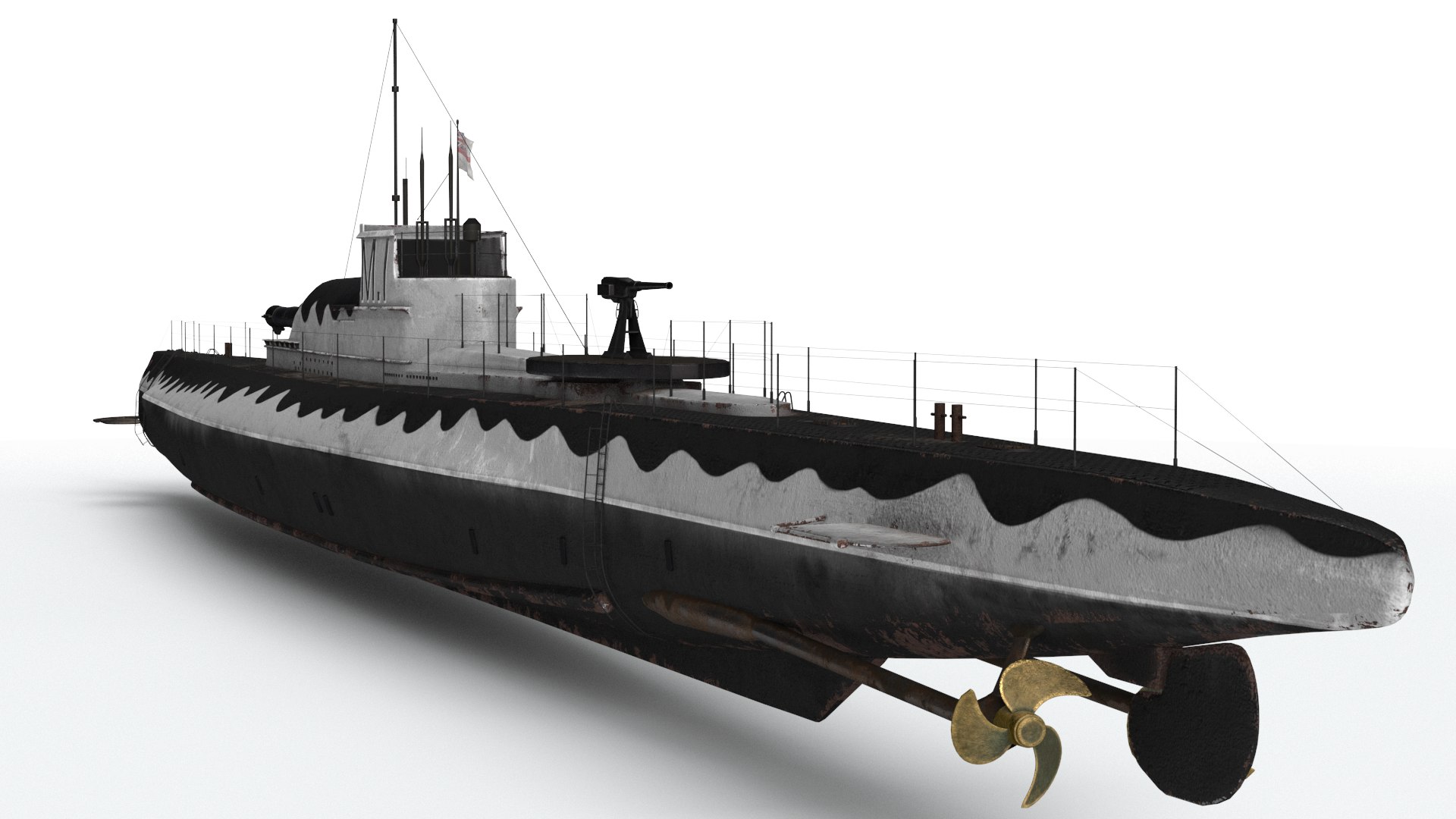 HMS M1 M-Class V2 Submarine Dynamic Simulation 3D Model - TurboSquid ...