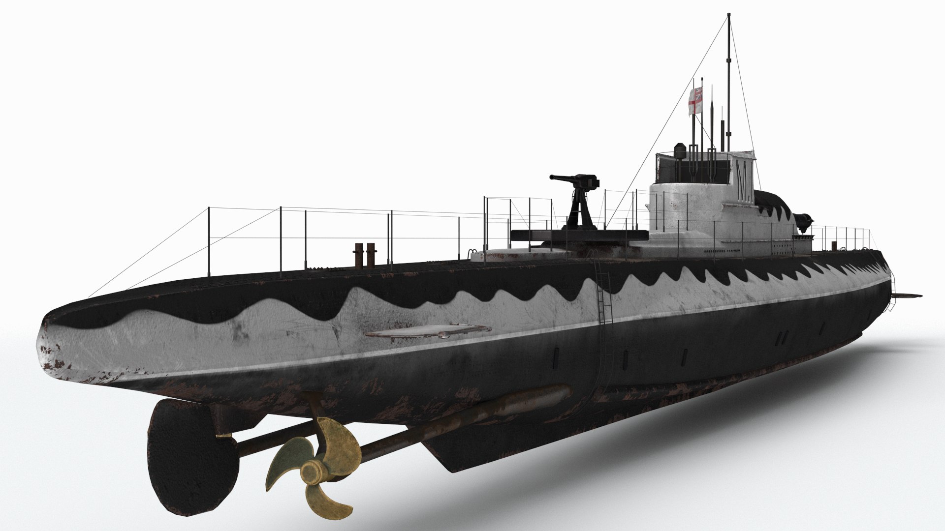 HMS M1 M-Class V2 Submarine Dynamic Simulation 3D Model - TurboSquid ...
