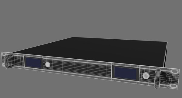 19 인치 랙 장착형 기본 케이스 1U 2xLCD 3D 모델 - TurboSquid 1340989