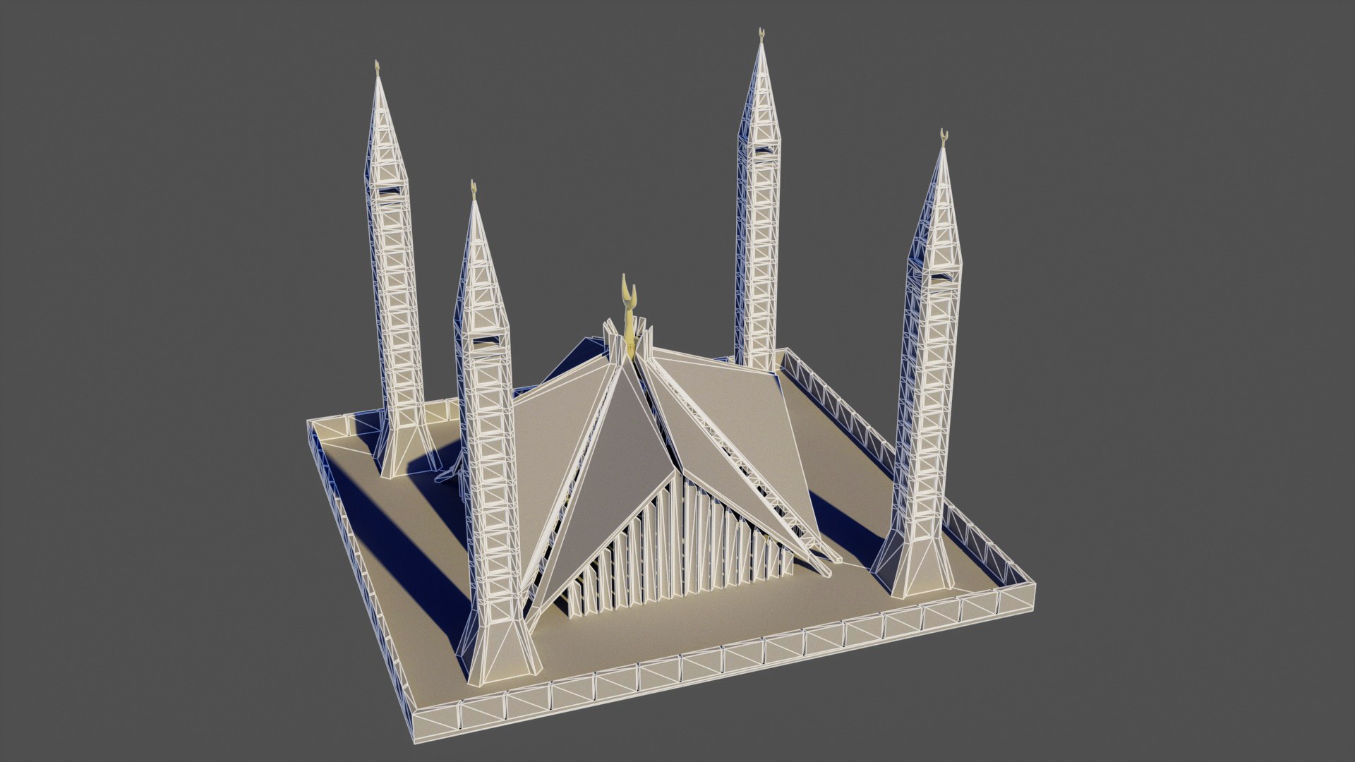 Shah Faisal Masjid 3D Model - TurboSquid 1805170