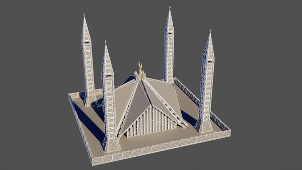 Shah faisal masjid 3D model - TurboSquid 1805170