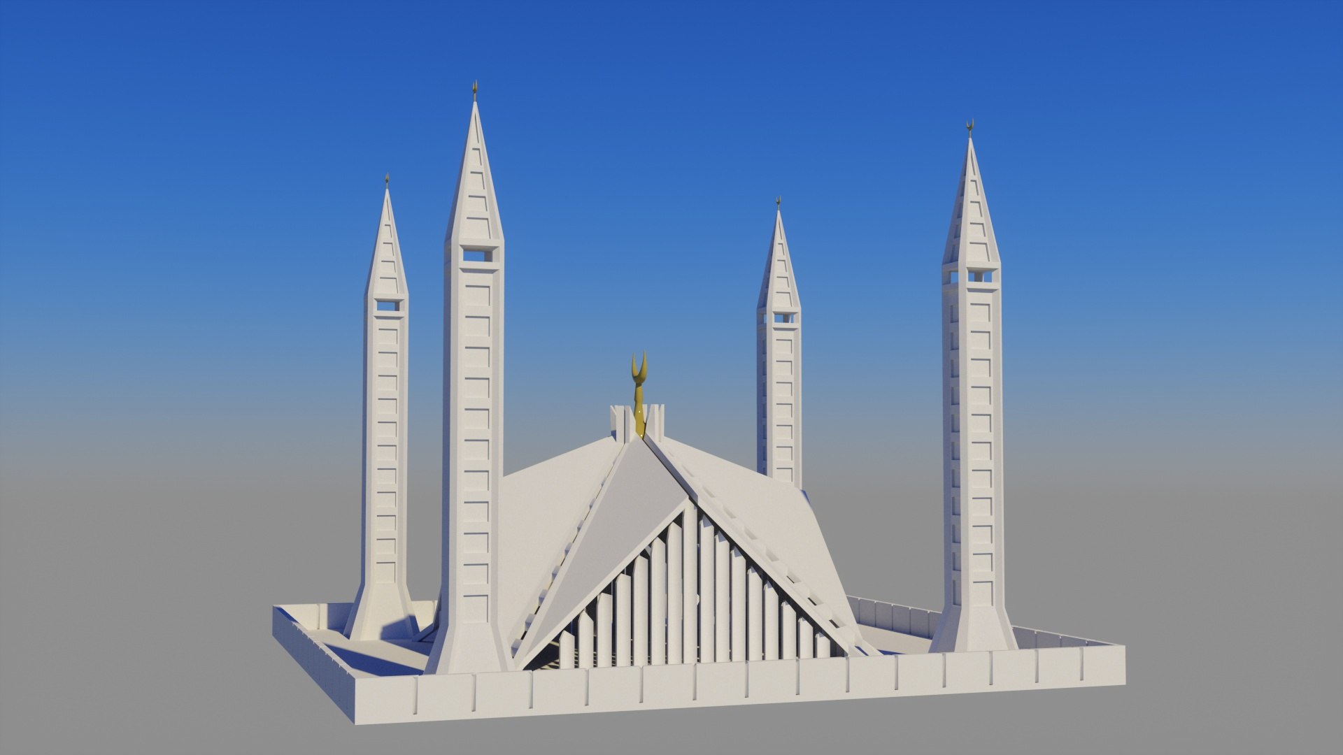 Shah Faisal Masjid 3D Model - TurboSquid 1805170