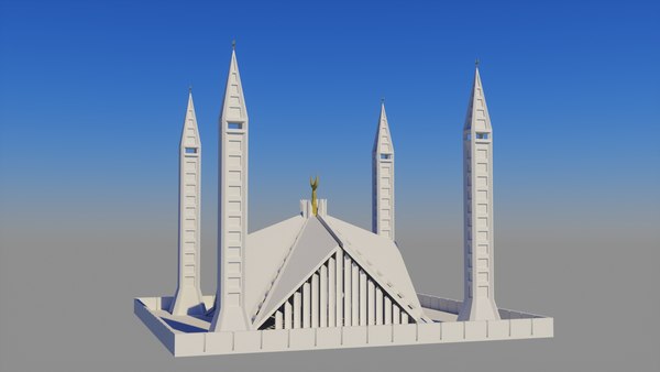Shah faisal masjid 3D model - TurboSquid 1805170